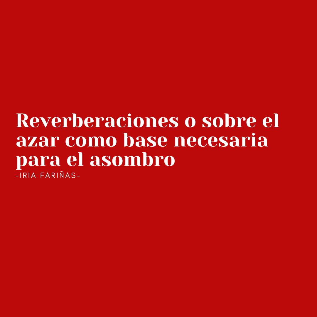 Reverberaciones o sobre el azar como base necesaria para el asombro ...
